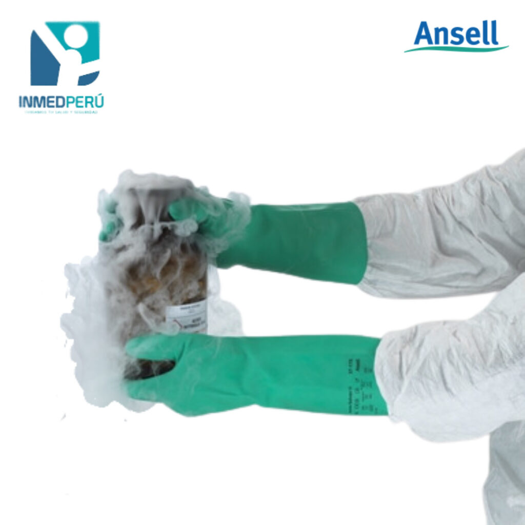 Guantes de Nitrilo SOLVEX 13" ANSELL ALPHATEC 37-175 - Inmed Perú